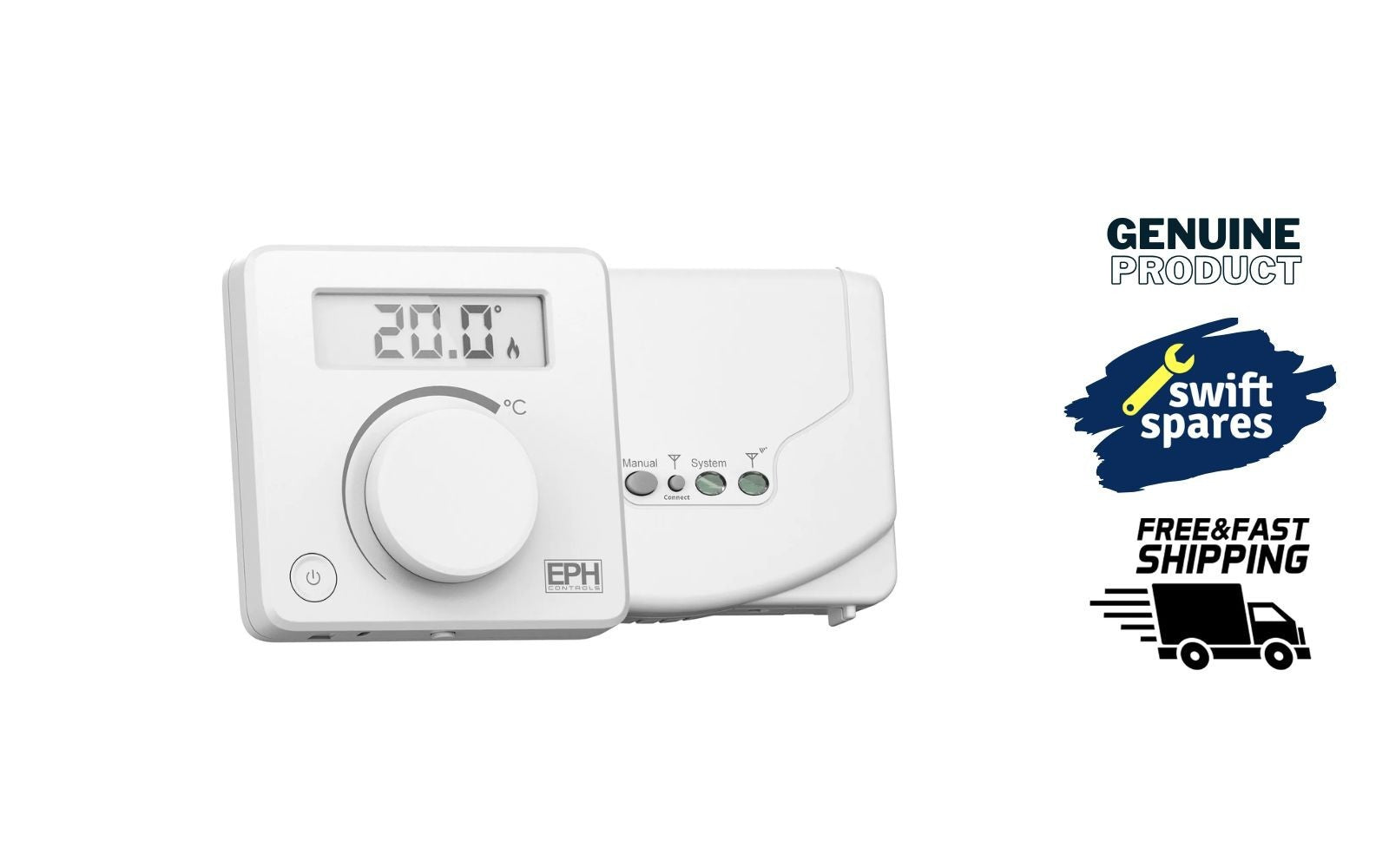 EPH Controls CP3 Non Programmable RF Dial Thermostat Wireless - NEW ...
